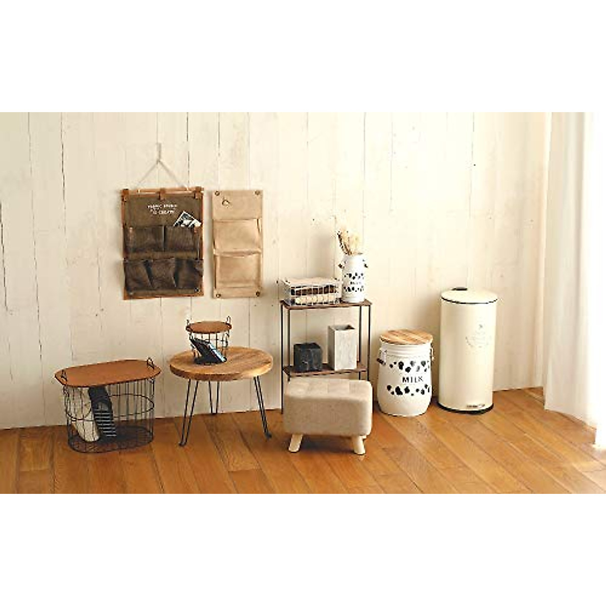 Abite Storage Box, Takelich Round Basket, 8.7 x 8.7 x 8.3 inches (22 x 22 x 21 cm), Black, Round