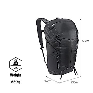 KAILAS Mystery 22L Lightweight Hiking Backpack Ergonomic Ultralight Water Resistant Outdoor Sports Small Travel Camping Daypack for Women Men Kailas Black
