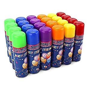 Los Angeles Superstore 24 Pack of Party String Streamers Cans - Fun Crazy Party Supply for Celebrations