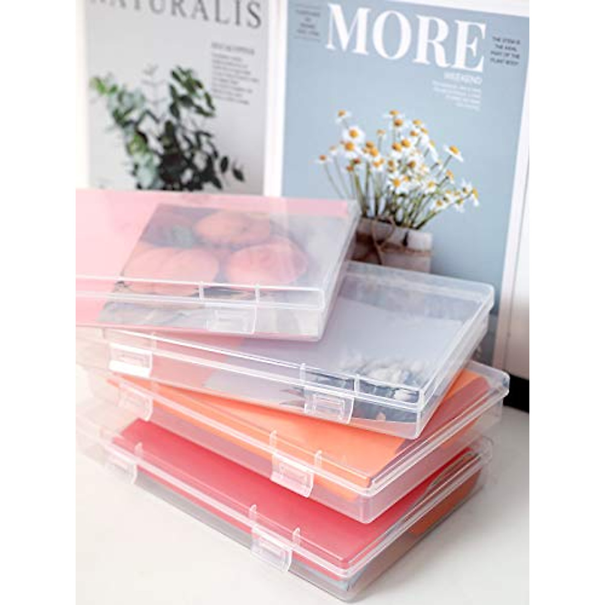 UHOUSE 7 Pack Plastic Organizer Container,Plastic Storage Box with Adjustable Dividers for Jewelry Toy Cosmetics Craft Fuse Beads Nuts Pills Tackle and Screwdriver