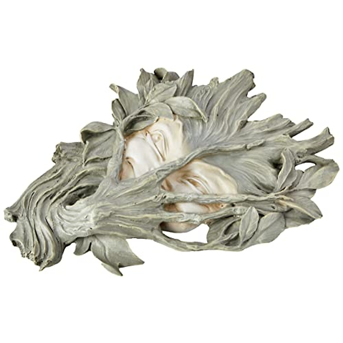 Design Toscano Bashful Wood Sprite Tree Face Mystic Decor Wall Sculpture, 9" Wx5 Dx13 H, Two Tone Stone