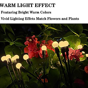 YTIUU 2 Pack Firefly Lights Solar Outdoor, Starburst Swaying Solar Lights,Swing Garden Waterproof Decor When Wind Blows for Backyard Patio Terrace Lawn Path Holiday Decor