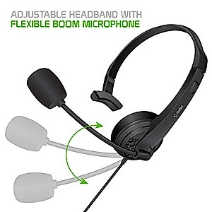 Cellet Wired Hands Free Headphones with 3.5mm Jack, Compatible to Computer Cellphone Headphone PC Skype Webinar Smart Phone Call Center Use Hands Free for delivery Man Truck Driver