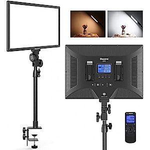 Dazzne D50 Keylight Video Conference Lighting with Wireless Remote, Webcam Lighting LED Streaming Light, 15.4 Inches 45W 3000K-8000K 3600LM Dimmable 0-100% for Broadcast/Zoom Meetings/Tiktok
