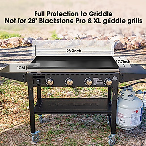 Griddle Buddy Grill Mat for Blackstone 28 Inch Griddle, Heavy Duty Silicone Griddle Mat, High-Wall Design, All Season Cooking Protective Mat, Shields from Rodents, Debris, Rust, Reusable (28 Inch)