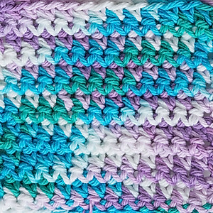 Lily Sugar'n Cream Super Size Ombres Yarn, 3 oz, Beach Ball Blue, 1 Ball