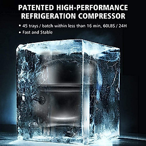 LifePlus Commercial Ice Maker Machine 100Lbs/24H, Stainless Steel Under Counter ice Machine with Large Storage Bin, 2 Way Water Supply, Freestanding for Home Party Shop Office Bar