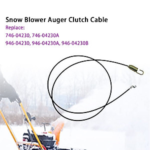 Rinlius Auger Cable 946-04230B for Cub Cadet, Yard Machine, Troy-Bilt, MTD, Columbia, White Outdoor Snow Blower Replaces 946-04320A, 946-04230, 746-04320A, 746-04230
