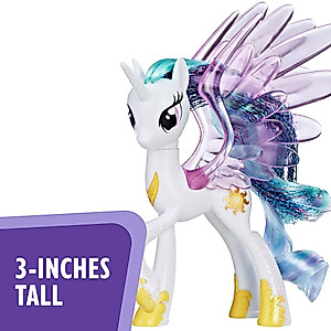 My Little Pony Princess Celestia, Luna, and Cadance 3 Pack - 3" Glitter Unicorn Toys with Wings from The Movie