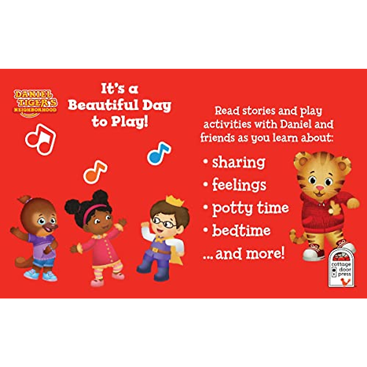 Daniel Tiger It's A Beautiful Day to Play - Children's Deluxe Music Player Board Book: Includes Detachable Toy Portable Musical Sound Machine