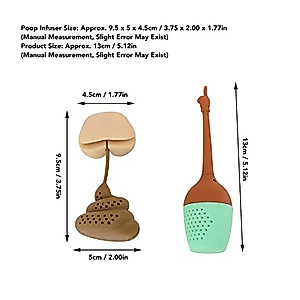 Funny Tea Infuser Fake Poop Style Food Grade Silicone Hot Tea Steepers for Loose Leaf Tea Home Use