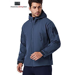 ReFire Gear Men's Army Special Ops Military Tactical Jacket Softshell Fleece Hooded Outdoor Coat