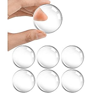 Door Stoppers Wall Protector, 6PCS Etybetopstar Reusable Door Bumper with Self Strong Adhesive, Quiet, Shock Absorbent Gel for Home, Office, Wall Protector from Door Knobs (Round 1.57inch, Clear)