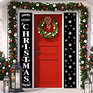 Large Christmas Stencils for Painting on Wood, Reusable Merry Christmas Stencils Porch Sign Stencils Xmas Holiday Stencils for Wood Sign Door Decor DIY Crafts