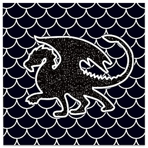 116 Pcs Black Dragon Birthday Party Supplies Tableware Set Paper Plates Dessert Plate Napkins Cups Forks Kit for Dragon Theme Party Supplies Dragon Fantasy Party Supplie,16 Guest