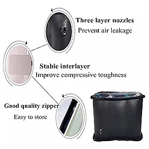 Inflatable Stool Ottoman Footrest , Comfortable Foot Rest, Portable Stool for Car Home Patio Garden and Camping