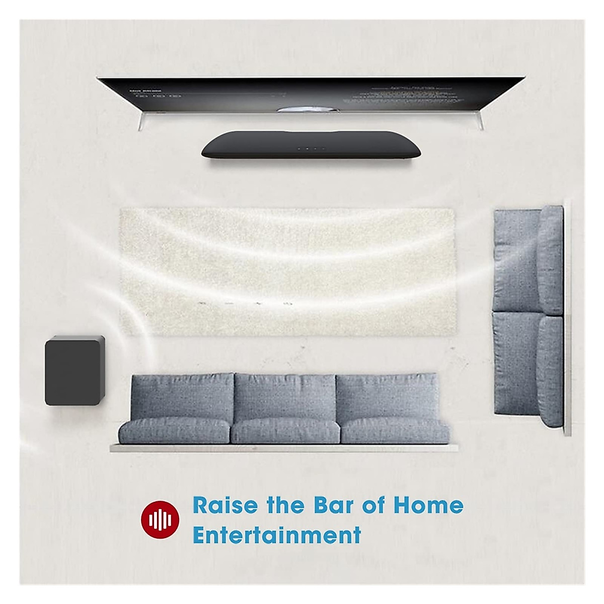 DINGZZ 100W TV SoundBar 2.1 Speaker Home Theater System Sound Bar 3D Surround Remote Control with Wall Mount