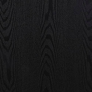 Household Essentials Crown Rectangular Coffee Table with Storage Shelf Black Oak Wood Grain and Gold Metal