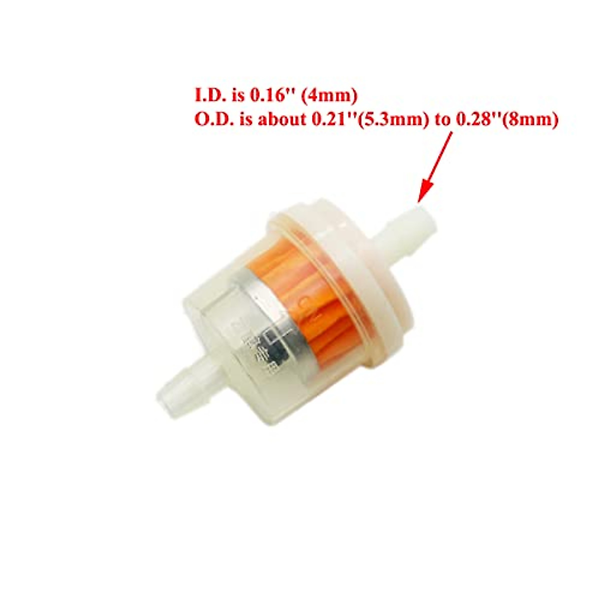 PRO BAT 16.4-Ft Length Stretchy 0.2'' I.D. Fuel Line+20pcs 0.35" I.D. Hose Clamps+2pcs Fuel Filters for ATV Dirt Bike Go Kart Moped Pocket Bike Most Chinese Scooter Stratton Small Engines, Blue