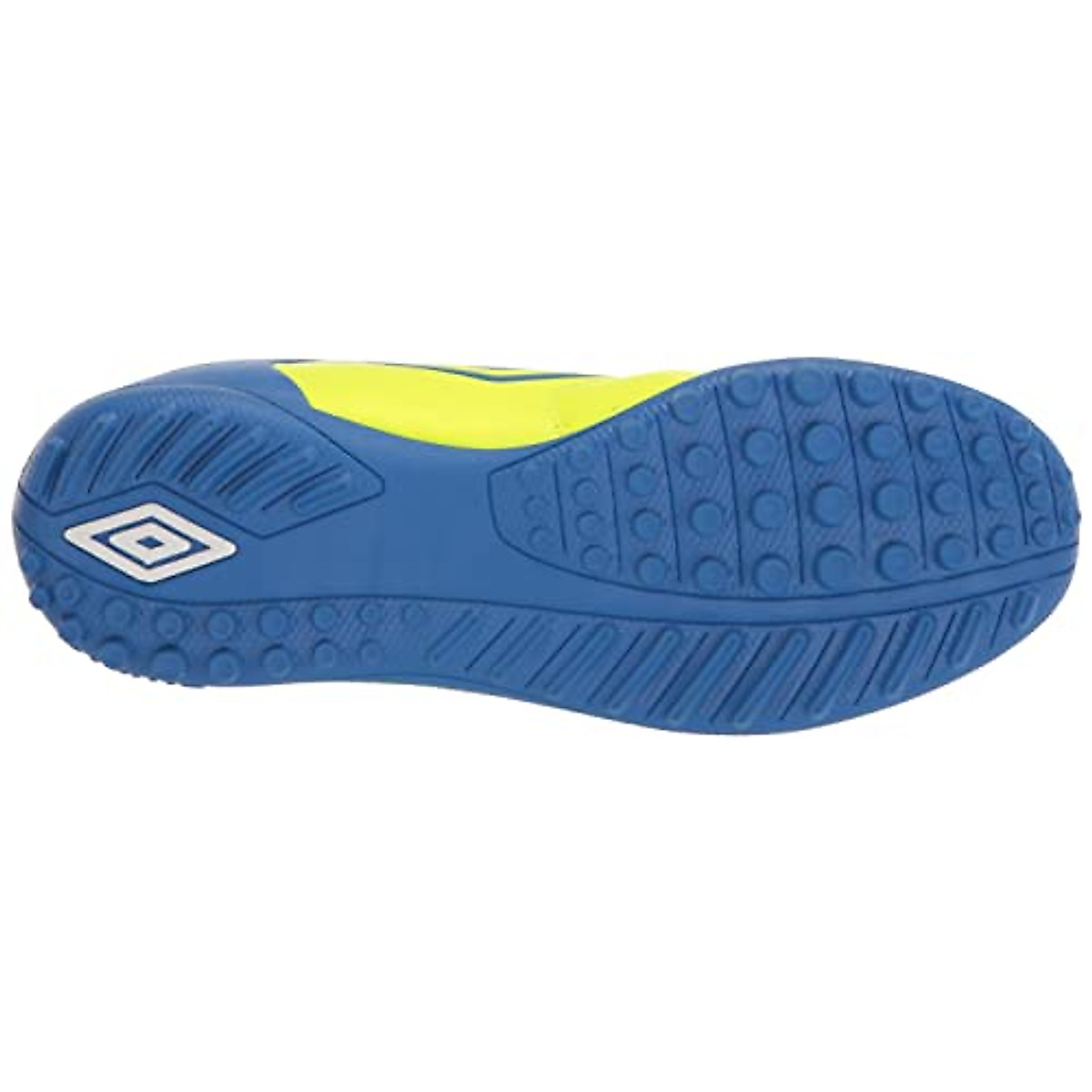 Umbro Boy's Classico XI TF Jr. Soccer Turf Shoe, Yellow/Blue/White, 12 Little Kid