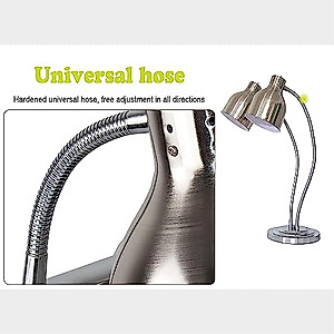 Food Heat Lamp Freestanding, Commercial Food Heat Lamp, Food Warmer Metal Chandelier Portable Electric Food Warmer for Restaurant Buffet Family Dinner Kitchen (Color : Silver)