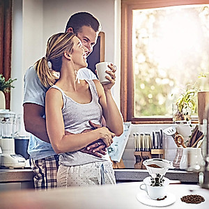 Hanlomele Pour Over Coffee Dripper, Paperless Reusable Coffee Filter, Pour Over Coffee Maker for Single Cup Brew, Double Mesh Design of Stainless Steel Cone Filter for Perfect Extraction (1-4 Cup)