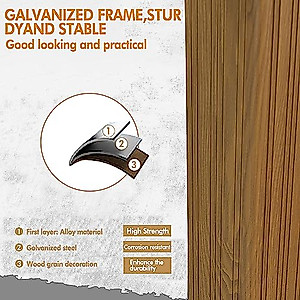 12' x 20' Hardtop Gazebo Galvanized Steel Double Roof Canopy Permanent Outdoor Aluminum Frame Pergola with Netting and Curtains for Garden Backyard Patios, Lawns, and Parties Wood Looking