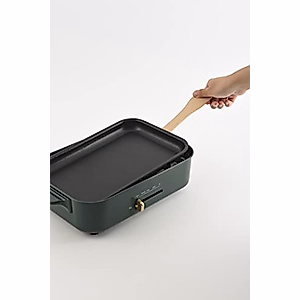 Bruno Compact Hot Plate Electric Griddle Multifunctional Electric Skillet 120V Bruno Indoor Grill Bruno Takoyaki Hotpot and Steamer Multi-color North American Authorization Dealership (cactus green)