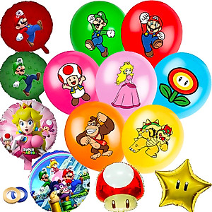 34pcs Balloons for Birthday Party Decorations Birthday Party Supplies Balloons Arch Mario Bros Balloons Party Decor.