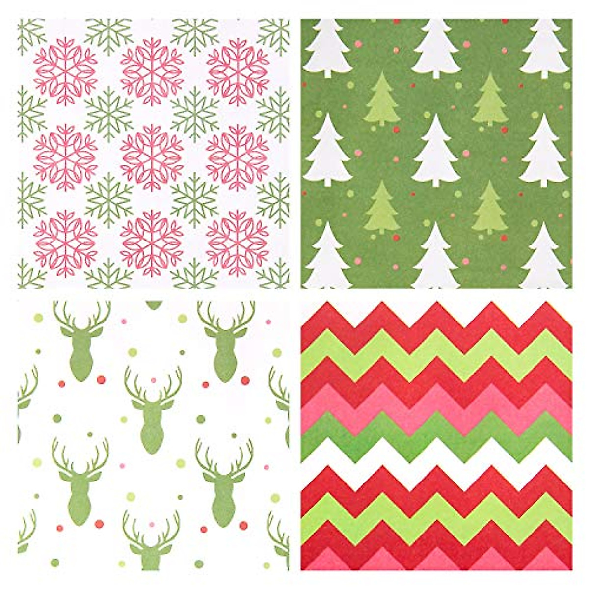 WRAPAHOLIC Wrapping Paper Sheet - Christmas Kraft Wrapping Paper - 1 Roll Contains 8 Sheets - 17.5 inch X 30 inch Per Sheet