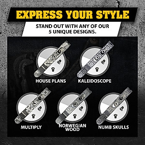 Donk! Titanium Pocket Clip. Made for Leatherman Free (P2, P4, T2 & T4) Curl & Bond. TC4 Titanium. Matte Finish. 2 Screws. 5 Custom Designs. Extra Carry Options - 'Norwegian Wood’