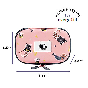 uninni Cat Mermaid Pencil Case for Girls And Boys - Large Kids Pencil Case with Mesh Storage Pocket & 2 Removable Dividers for Organizing Markers & Pens. Pencil Case for Kids with a durable design