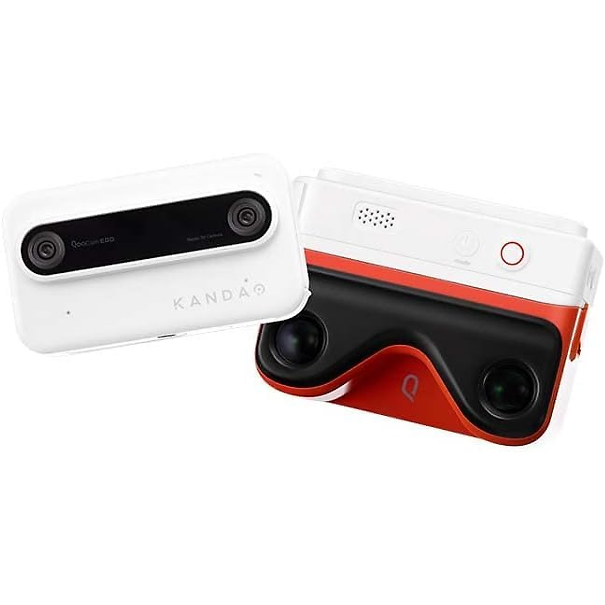 QooCam EGO Instant View 3D Camera Binocular 4K Sports Camera VR Adaptation 3D Lipo Vlog Camera HD (White)