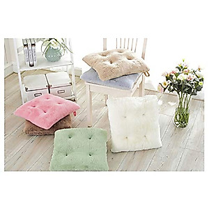 Tourequi Warm Nonslip Plush Wearproof Seat Cushions Thicken Office Winter Stool Pads (Pink)