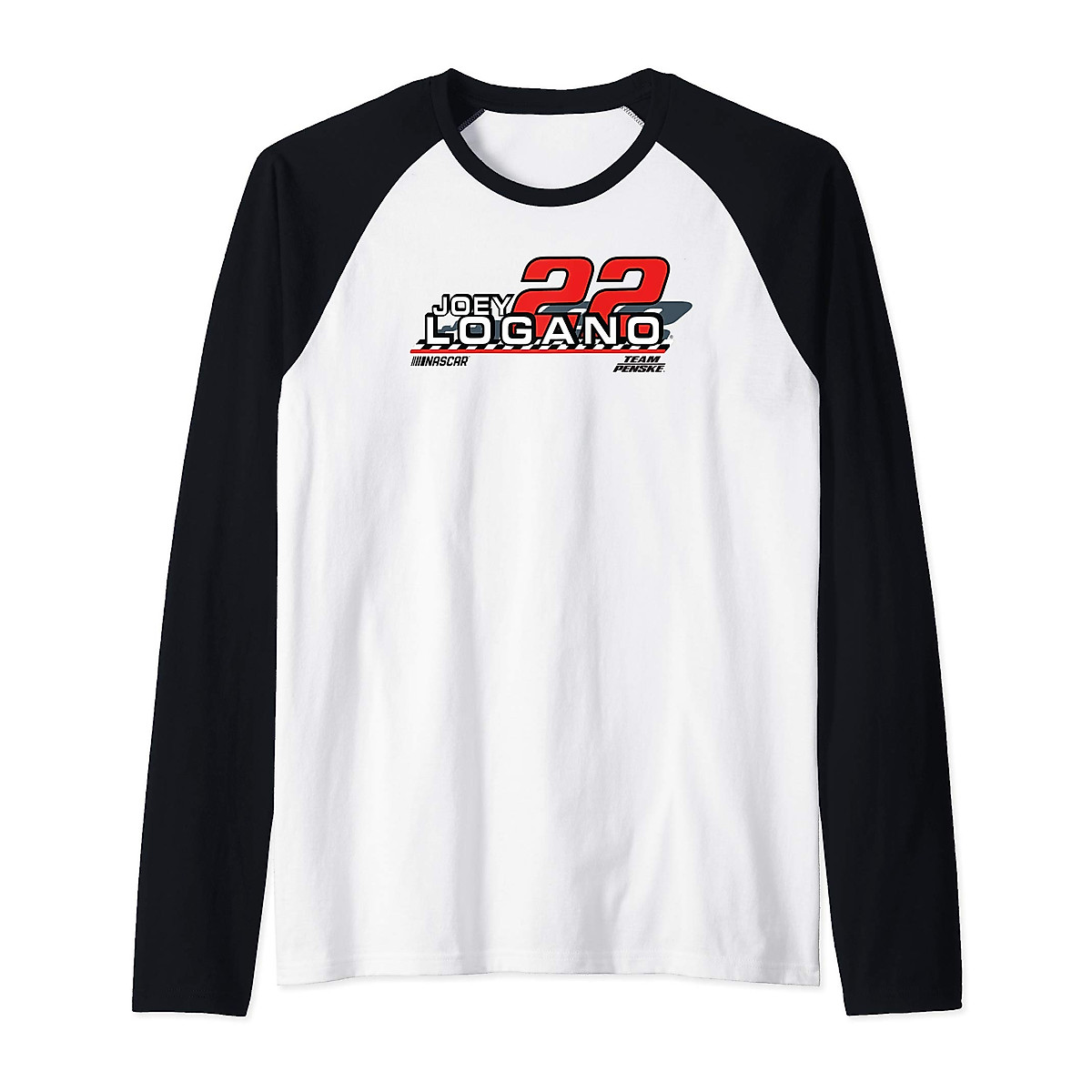 NASCAR - Joey Logano - Drop Shadow Raglan Baseball Tee