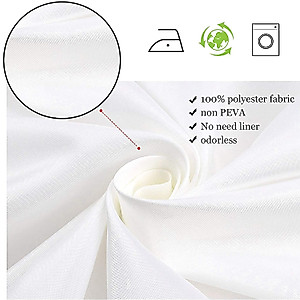 MEUNEAR Christmas Winter Shower Curtain Set Pink Flamingo and Christmas Tree on Snowfield Shower Curtain for Bathroom, Pine Tree Covered with Snow Shower Curtain with Hooks, 72L X 60W inches