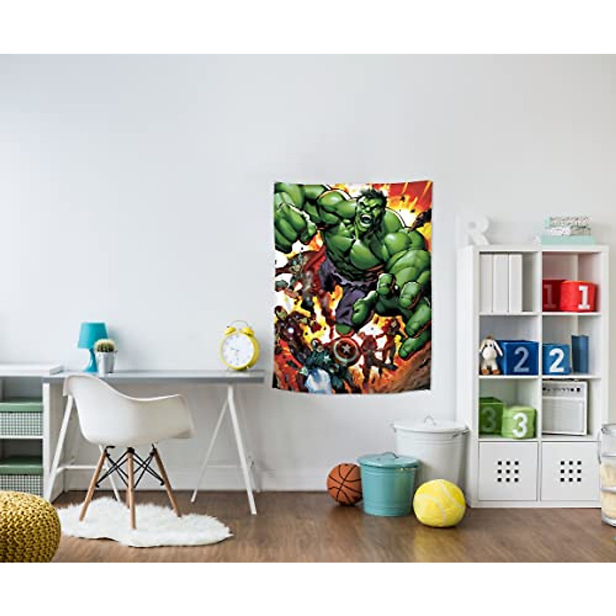 Jay Franco Marvel Avengers Hulk Smash Tapestry – 30 x 40 Inch Wall Hanging – Kids Room Décor (Official Marvel Product)