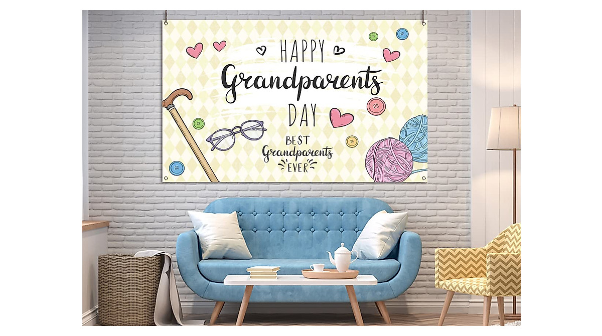 Happy Grandparents Day Backdrop - Festive Party Decor