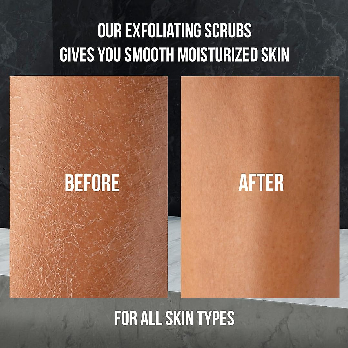 Charcoal Scrub, Moisturizing and Exfoliating Face Foot & Body Scrub, Organic Scrub Fights Stretch Marks, Fine Lines and Natural Exfoliator Salt Body Scrub for Toning Skin Cellulite Skin Care Body