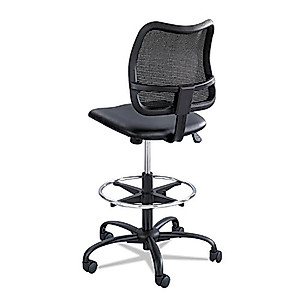 Safco 3395Bv Vue Series Mesh Extended Height Chair Vinyl Seat Black