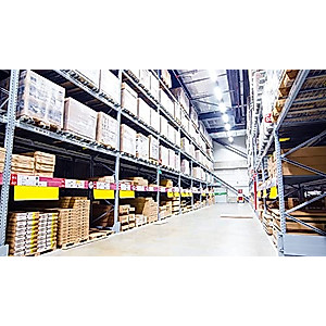 Four-Bros Lighting 6 Bulb/Lamp T8 LED Linear High Bay Warehouse Shop Light Fixture - (6) LED T8 Bulbs Included - Daylight - 17160 Lumens, Made in USA, BAA Certified…