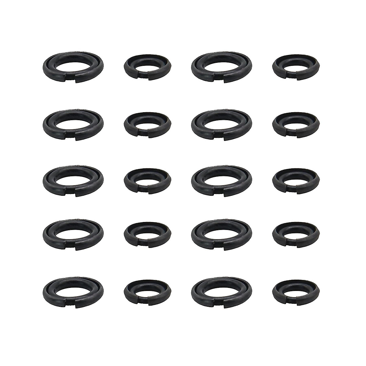 RURBRIN 10+10 Sets 3/8" & 1/2" Impact Wrench Retainer Rings with O-ring, Fit For Electric/Pneumatic Wrench, Including Anvil Retaining Ring Install Tool (Red)