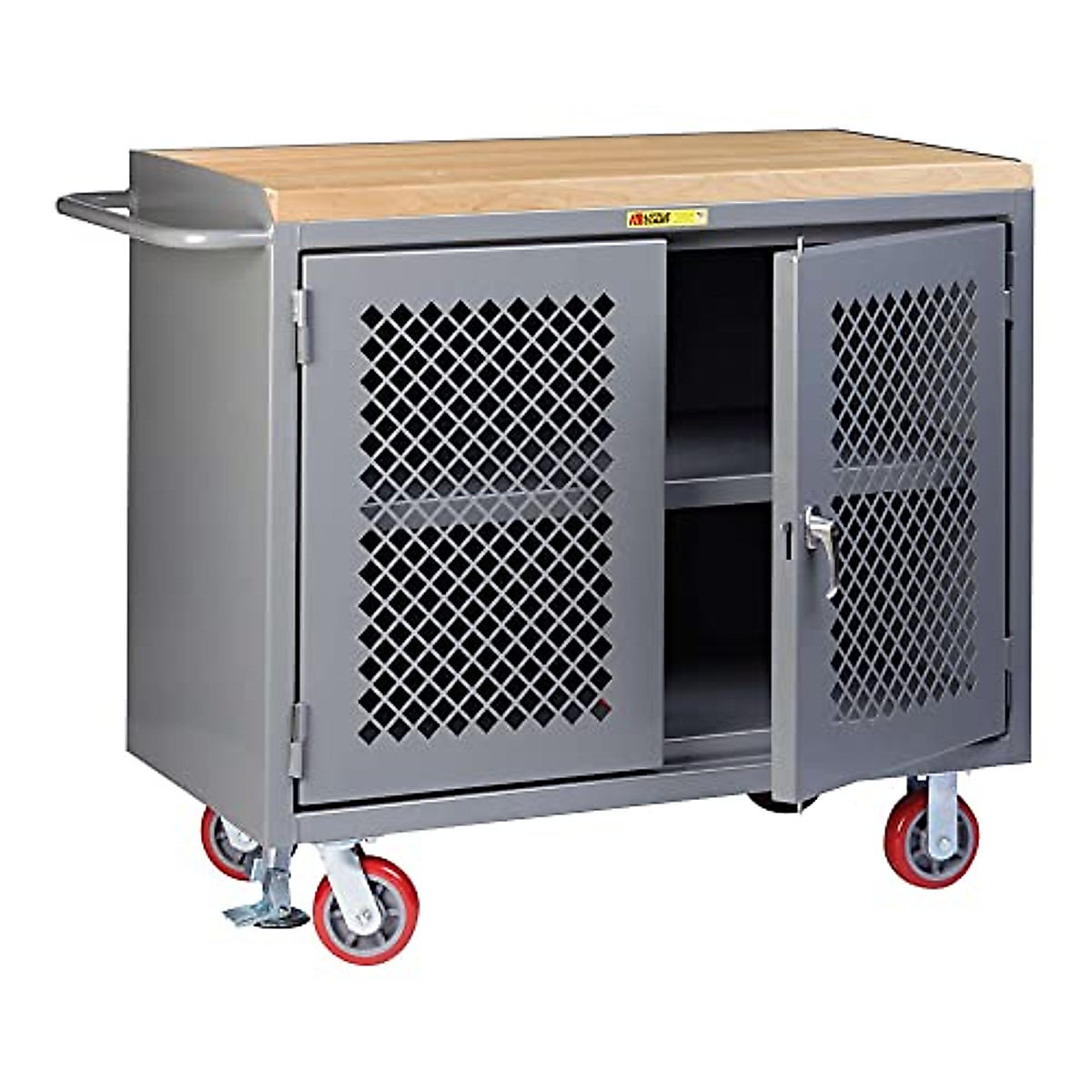 Little Giant MMP2D-2436-FL Mobile Bench Cabinet Without Center Shelf, Non-Slip Vinyl Top Surface, 24" Length, 36" Width