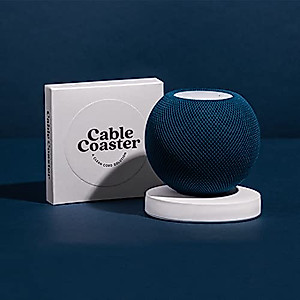 Cable Management Cord Organizer Stand for Apple HomePod Mini, New Amazon Echo (4th Generation), Amazon Echo Dot, Google Home Mini, and Other Electronic Devices. (White)