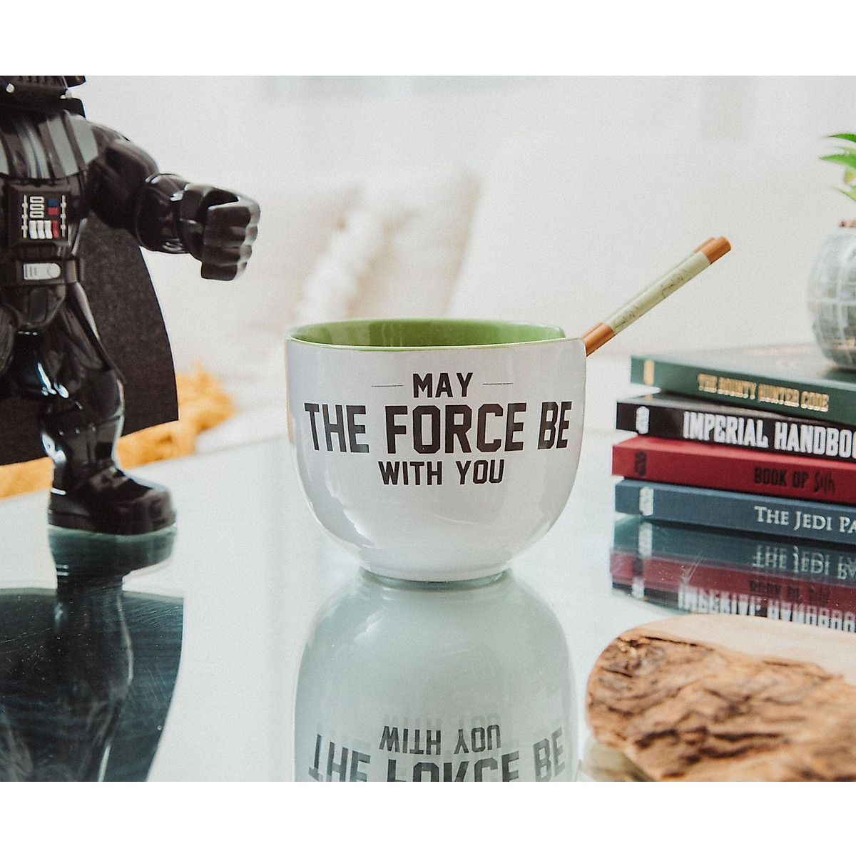 Star Wars Yoda "May The Force Be With You" Ceramic Ramen Bowl and Chopstick Set