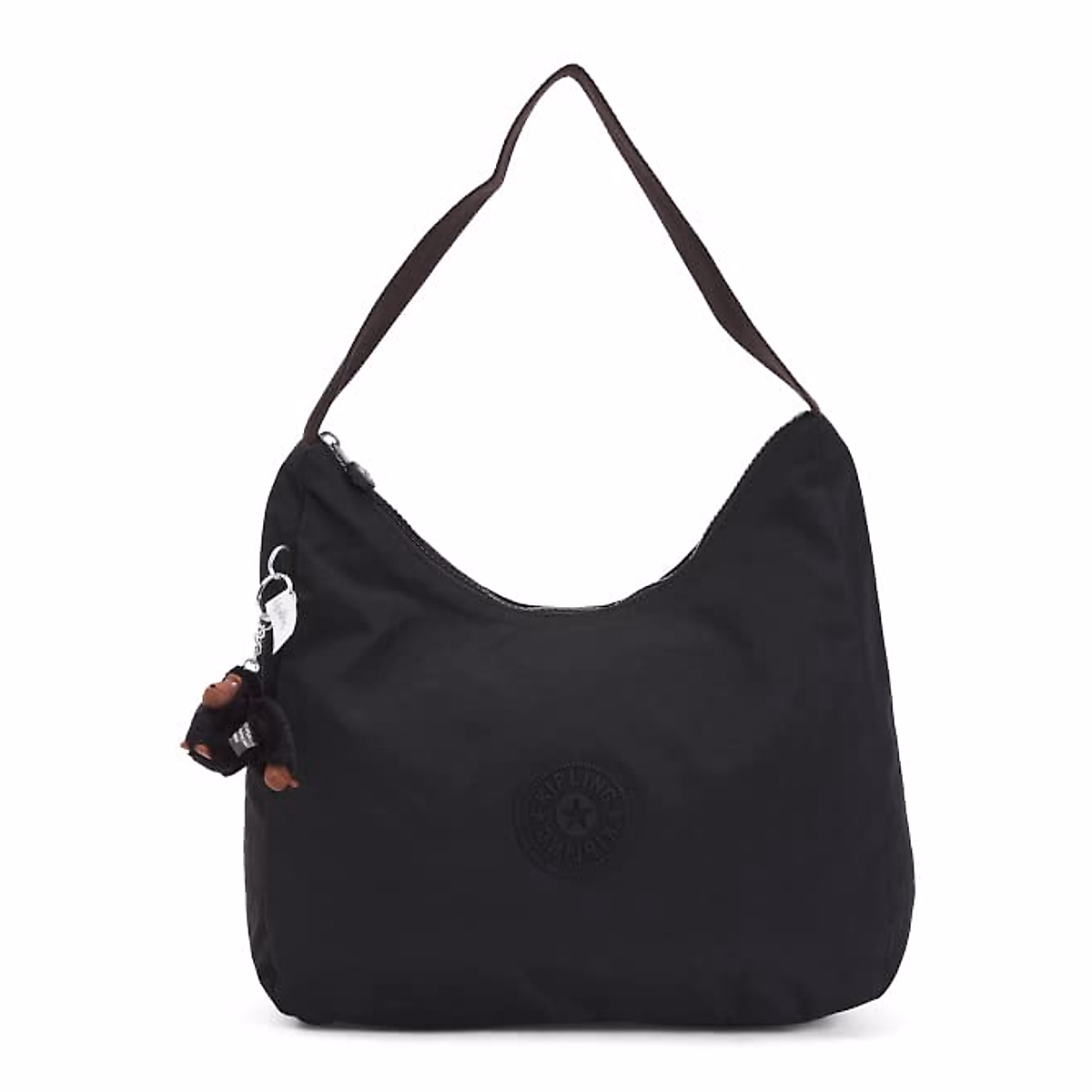 Kipling Women's Isidora Crossbody, Lightweight, Long Lasting, Zipped Pockets, Nylon Medium Bag, Black Tonal