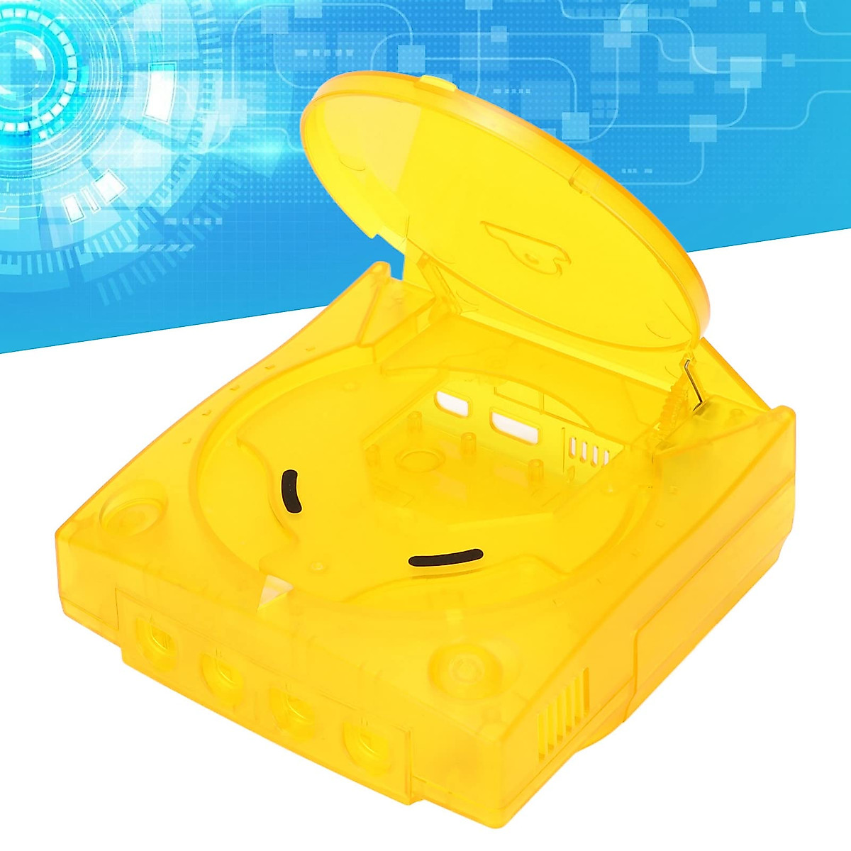 Translucent Plastic case, Yellow Shock Absorbing Plastic Shell for SEGA Dreamcast DC