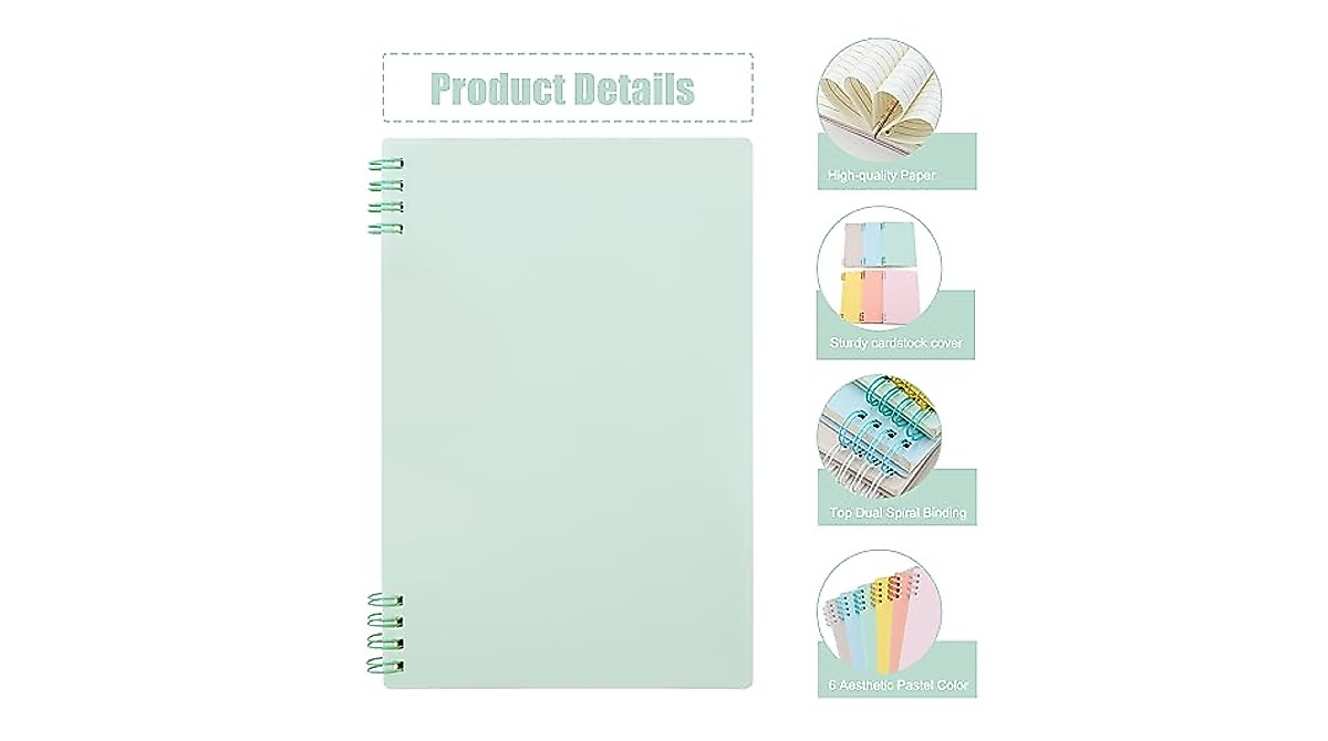 EOOUT 6 Pack Pastel Notebooks for School & Office
