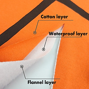 zebrum Waterproof Baby Boy Sports Bibs,Triple Layer-Cotton Front,Plastic Liner,Polyester Fleece Back,Highly Absorbent Drooling Burp Cloths for Boys Girls(5bibs)