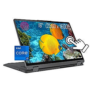 Lenovo IdeaPad Flex 5 2-in-1 Laptop 16" IPS 2.5K Touchscreen, Intel core i7-1255U 10 Cores, 16GB RAM, 2TB SSD, Backlit Keyboard, Fingerprint Reader, WiFi 6, BT5.1, Windows 11 +GM Mousepad